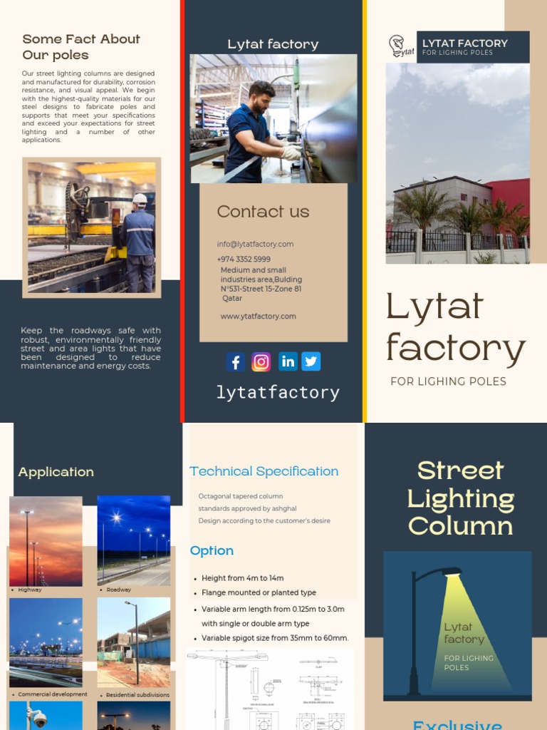 Brochure (Lighting Poles) | PDF | Lighting | Civil Engineering