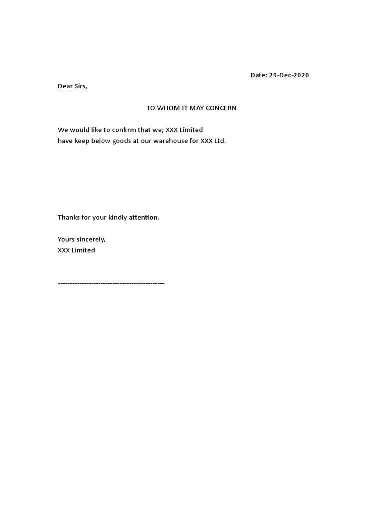 Confirmation Letter | PDF
