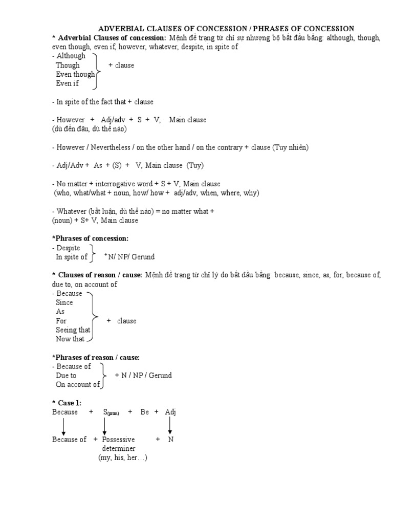 Clause Phrase of Reason | PDF | Clause | Syntax Clause Phrase of Reason | PDF | Clause | Syntax
