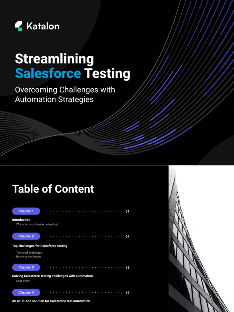 Katalon Streamline Salesforce Testing Pdf Automation Document Object Model