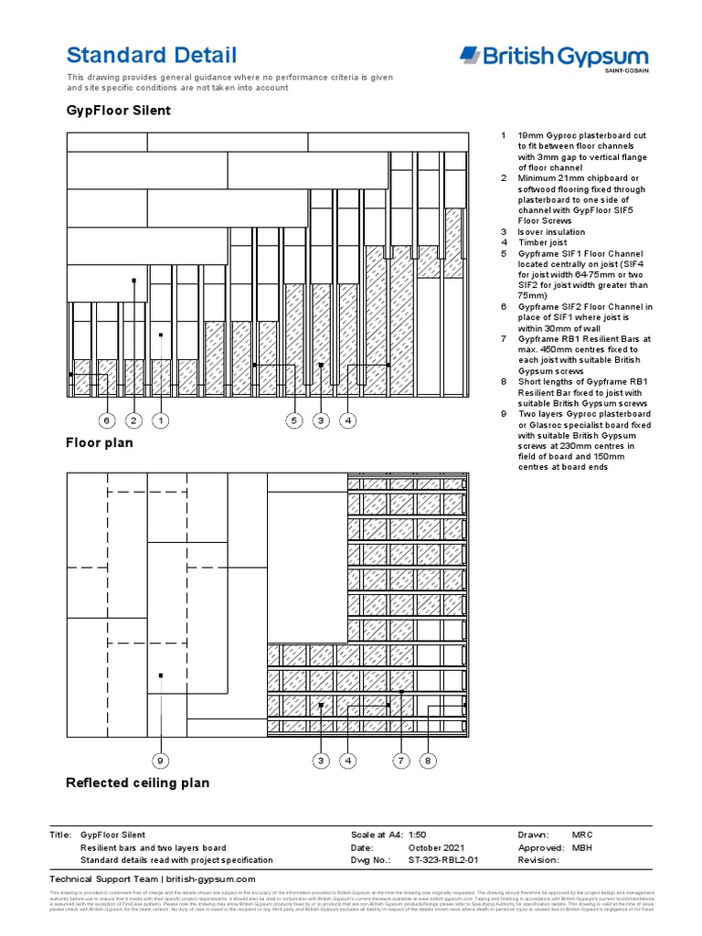 British Gypsum GypFloor Silent RBL2 Resilient Bar 2 Layers Set | PDF ...
