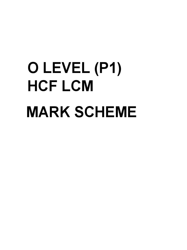 Mark Scheme | PDF | Mathematics | Arithmetic