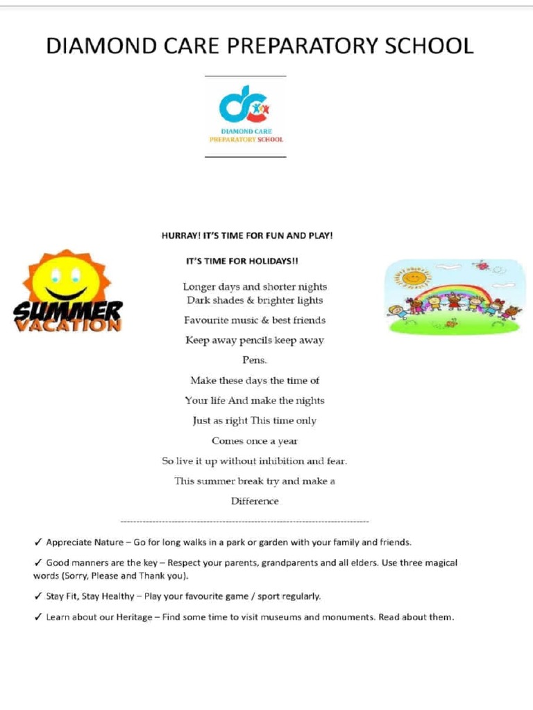 Summer Assignments Class 2nd PDF
