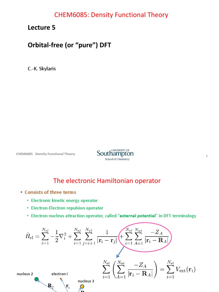 DFT L5 | PDF | Density Functional Theory | Condensed Matter Physics