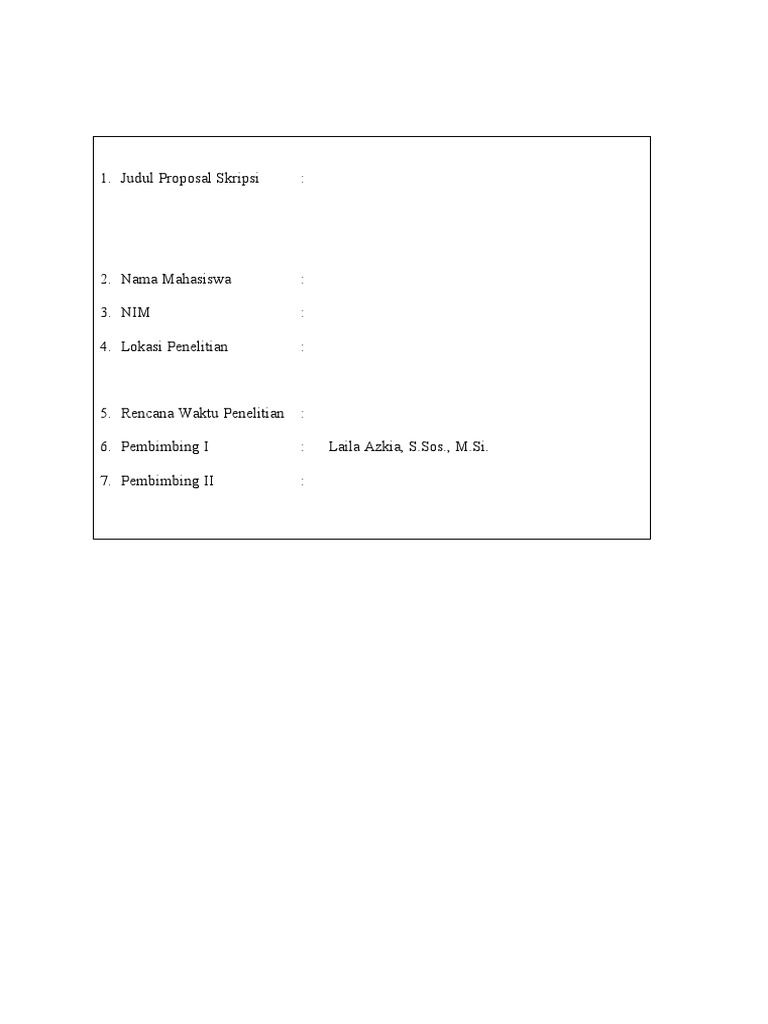 Template Proposal Skripsi | PDF