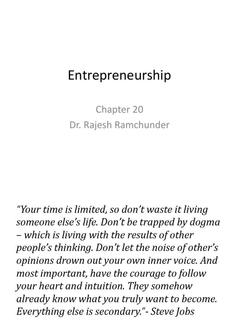 Chapter 20 - Entrepreneurship | PDF | Entrepreneurship | Partnership