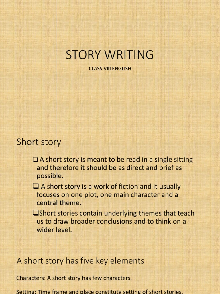 Viii Eng Story Writing PPT | PDF