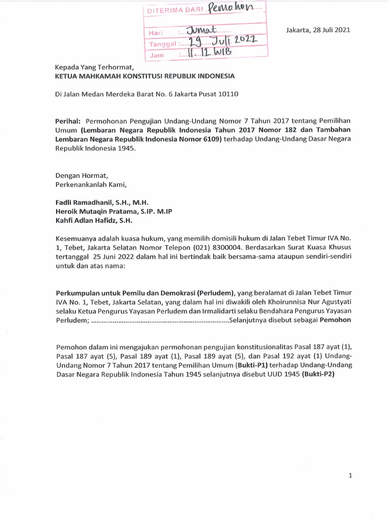 CONTOH PUTUSAN MK | PDF