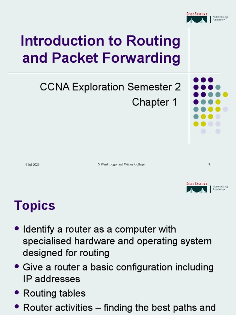 Bab 1-Introduction To Routing & Packet Forwarding | PDF | Routing | Router (Computing)