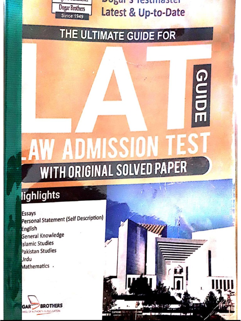 Law Admission Test Book For Pakistan (Elements of LAT) | PDF