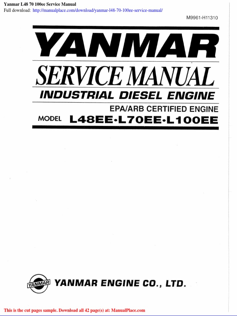 Yanmar L48!70!100ee Service Manual | PDF | Technology & Engineering