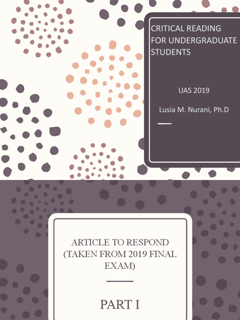 FTMD Sample Answer UAS 2019 | PDF | Essays | Thesis