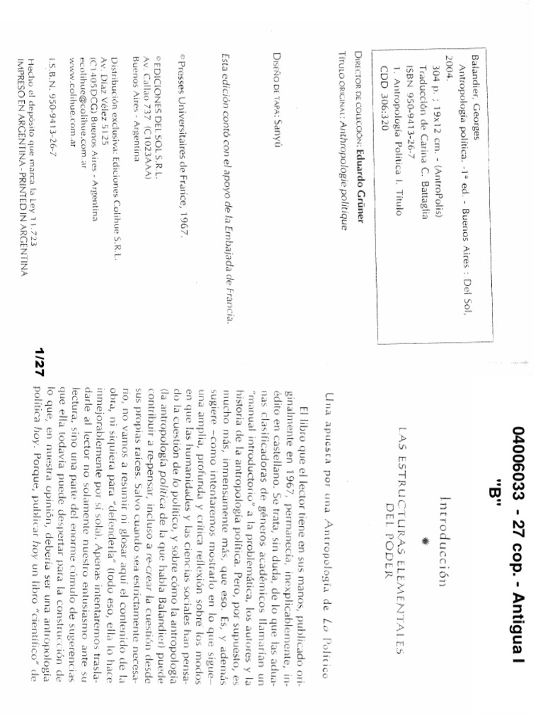 GRUNER - Estructuras Elementales Del Poder | PDF | Métodos y materiales ... GRUNER - Estructuras Elementales Del Poder | PDF | Métodos y materiales ...