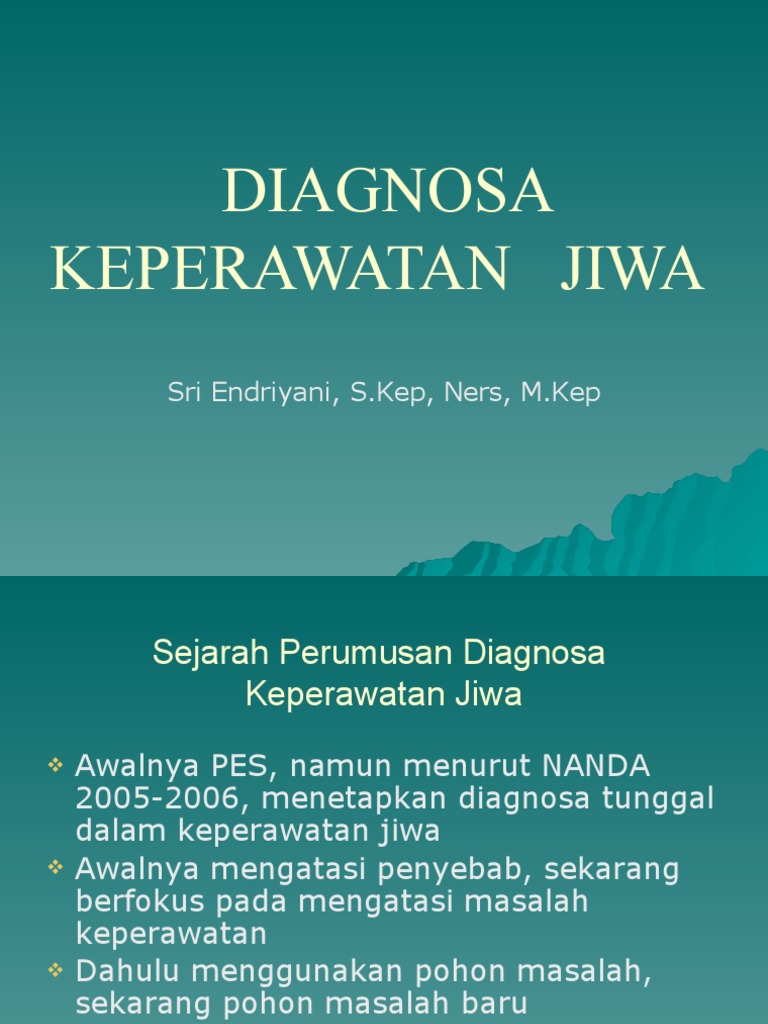Diagnosa Keperawatan Jiwa | PDF | Pengembangan Diri