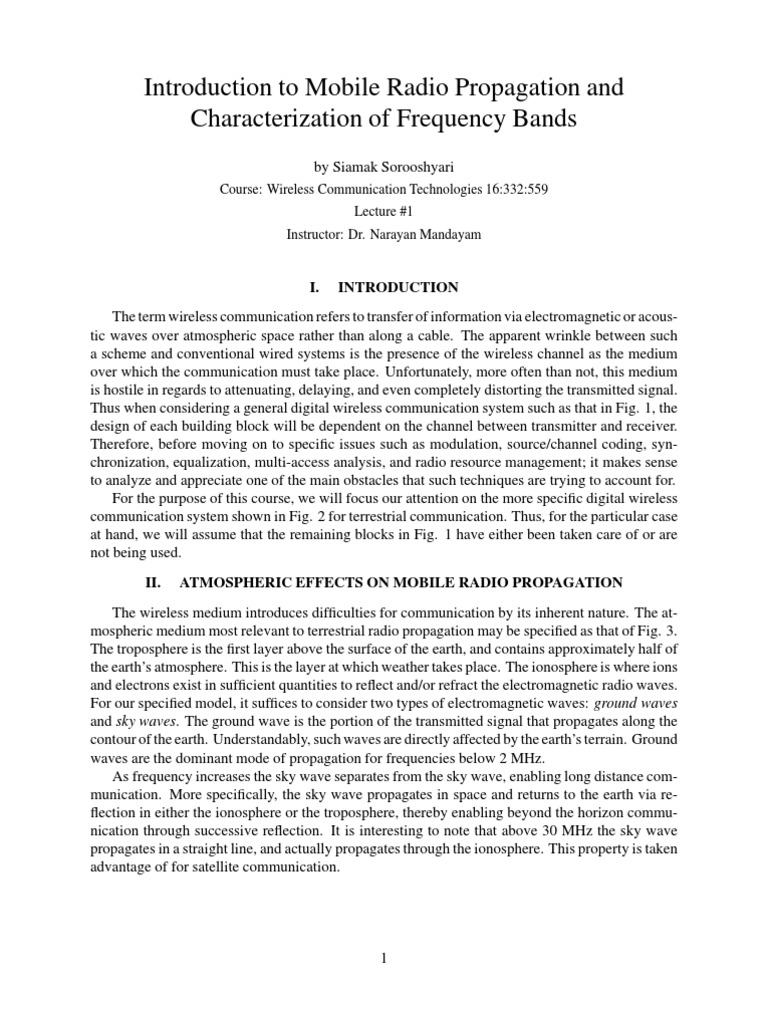 Radio Propagation | PDF | High Frequency | Radio Propagation