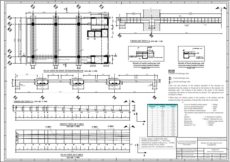 Str.02-Design of Post-Tensioned Beam | PDF | Prestressed Concrete ...