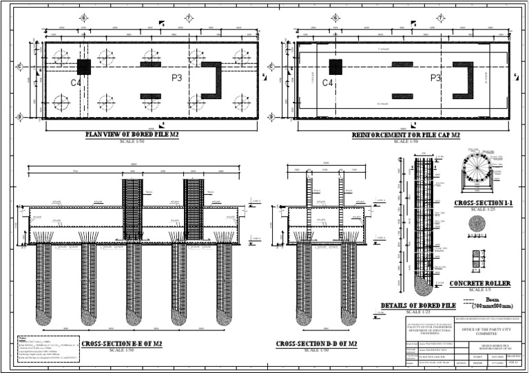 Str.10-Design Bored Pile Reinforcement of m2 | PDF | Structural Engineering | Concrete