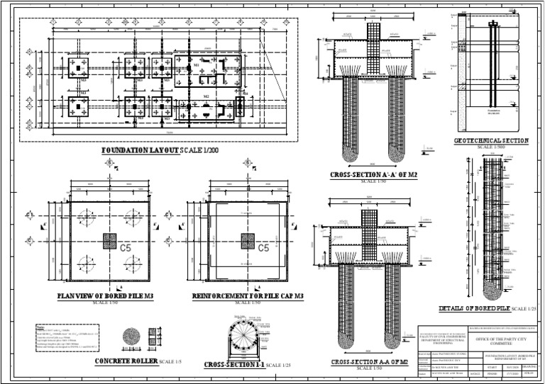 Bored Pile Foundation Design Details | PDF