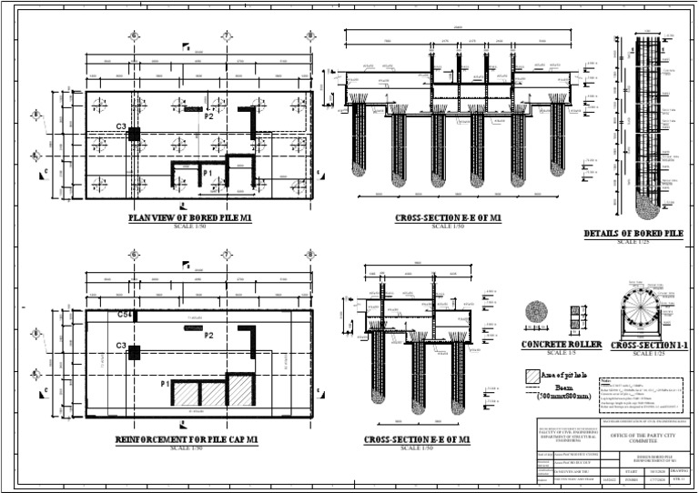 Bored Pile Reinforcement Design Details | PDF