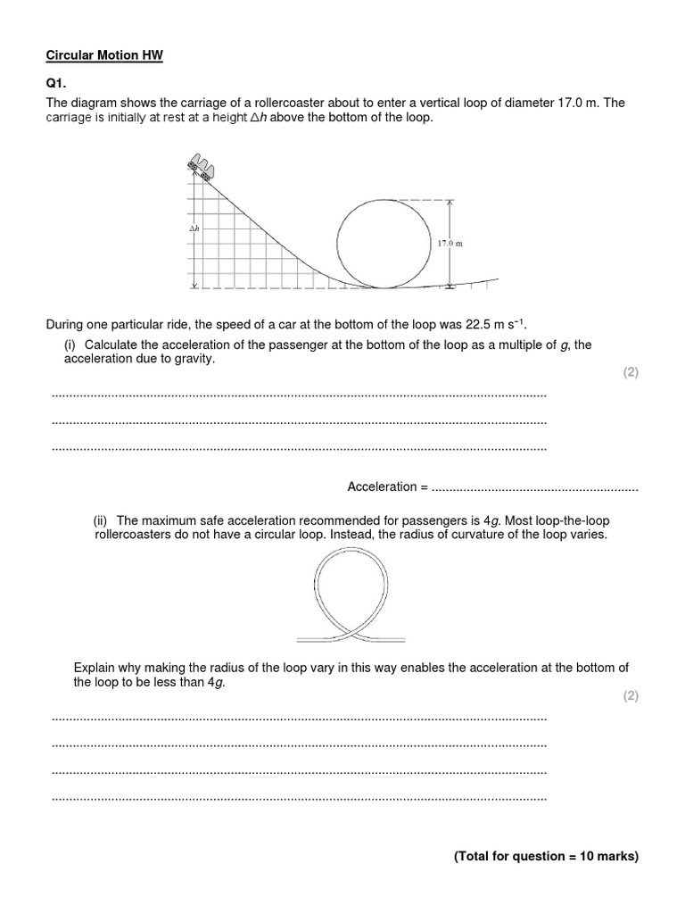 Circular Motion | PDF | Force | Acceleration