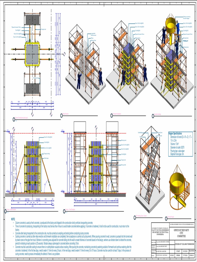 Cons.1 - Design of Column Formwork | PDF | Concrete | Composite Material