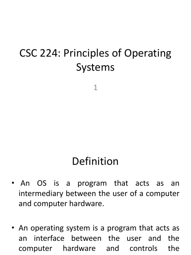 Lect 1 Os Pdf Operating System Process Computing 2911