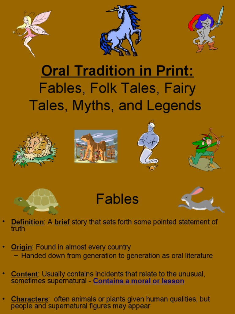 Fairytales Fables Myths Legends and Folk Tales | PDF | Fairy Tales | Fable