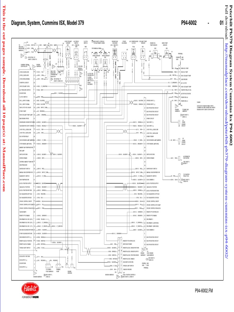 Peterbilt Pb379 Diagram System Cummins Isx p94 6002 | PDF | Machines ...