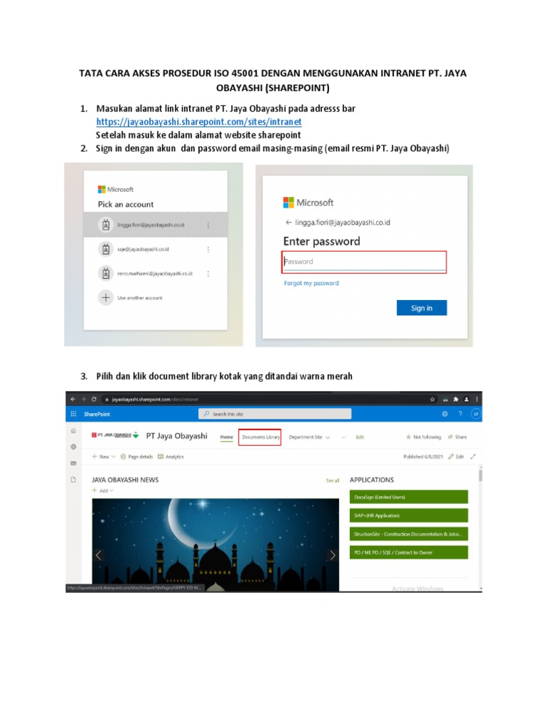 Akses Prosedur ISO 45001 di Intranet | PDF