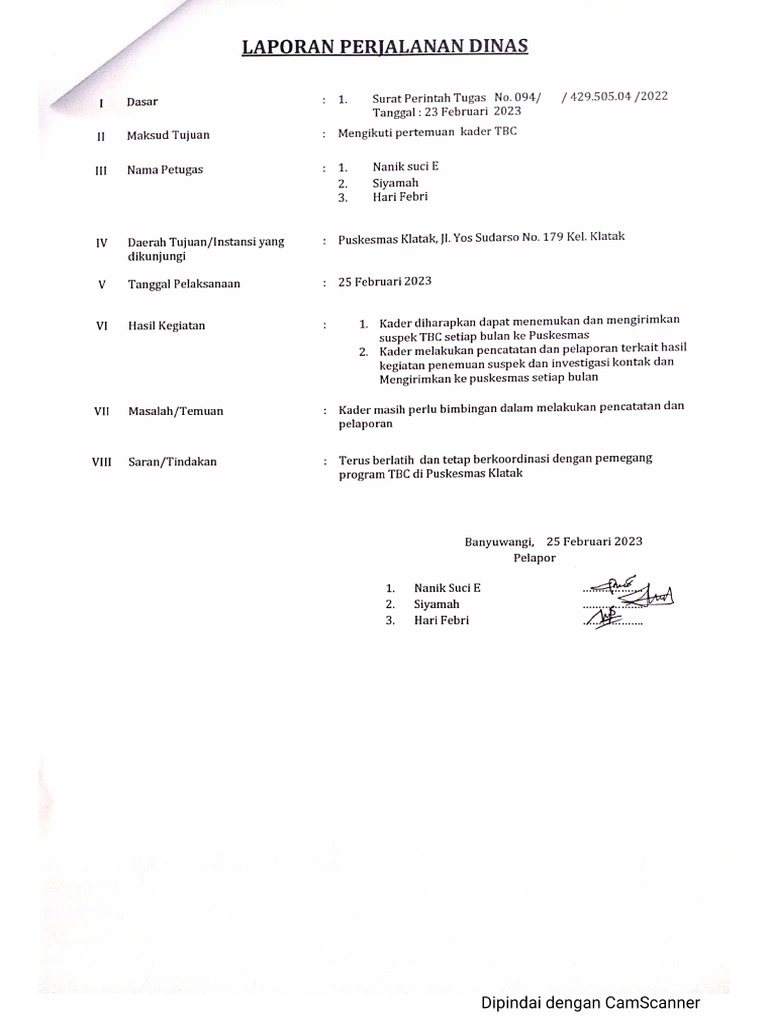 LHK Jaldis Pertemuan Kader TBC Feb | PDF