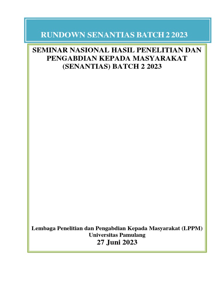 Seminar Penelitian & PkM 2023 | PDF