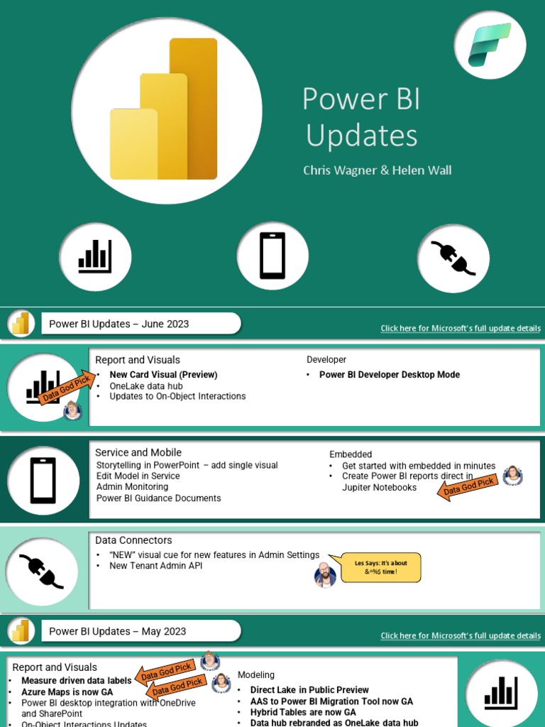 POWER BI June 2023 Updates Summary | PDF | Microsoft Azure | Mobile App