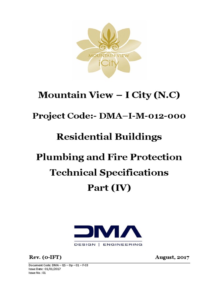 MV.I.City.N.C.Plumbing and Fire Protection Specs | PDF | Pipe (Fluid ...