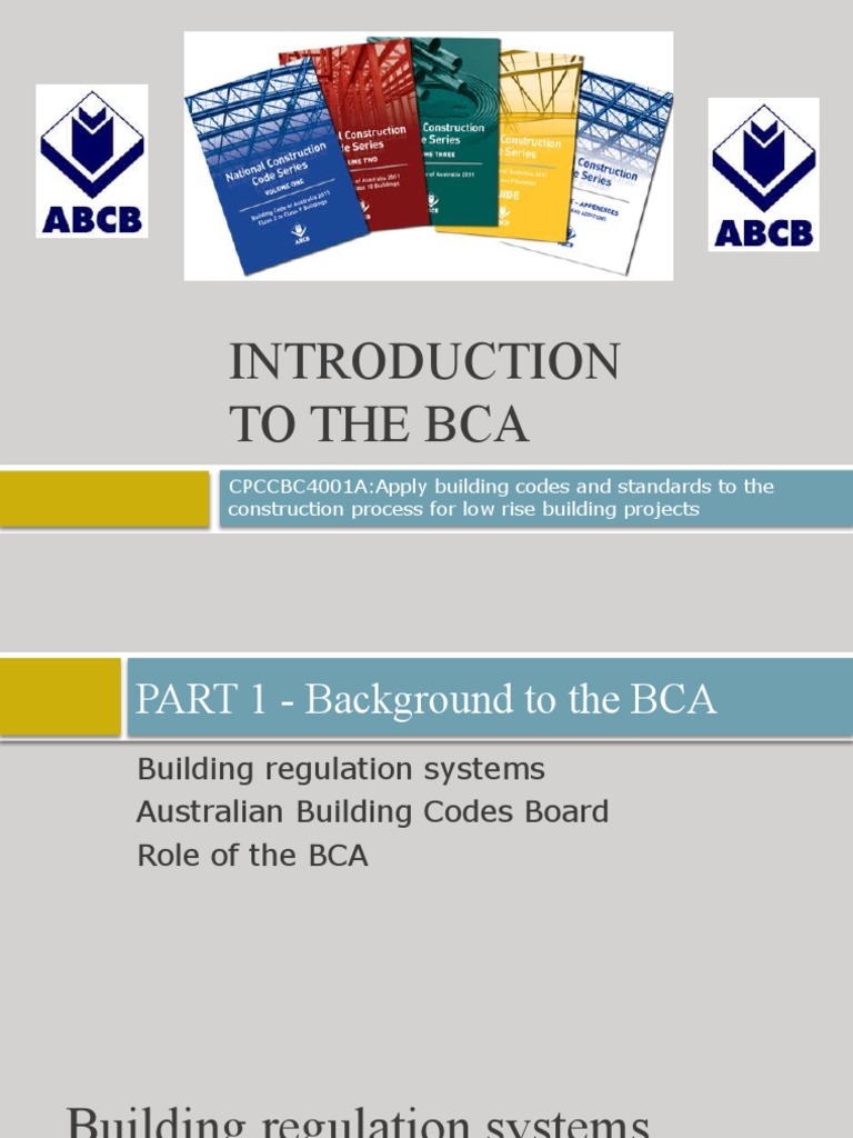 Introduction To The BCA | Download Free PDF | Building Code
