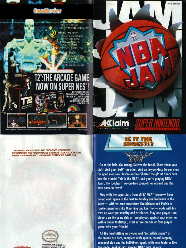 NBA Jam - SNES - Manual | PDF
