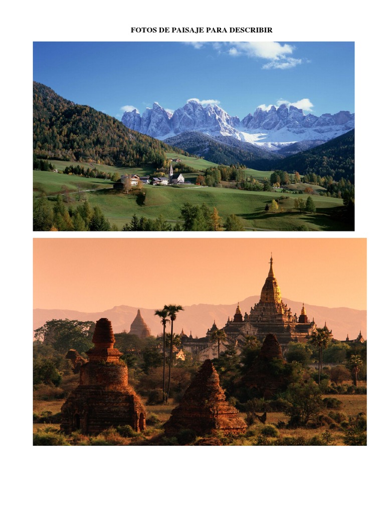 Fotos de Paisaje para Describir | PDF