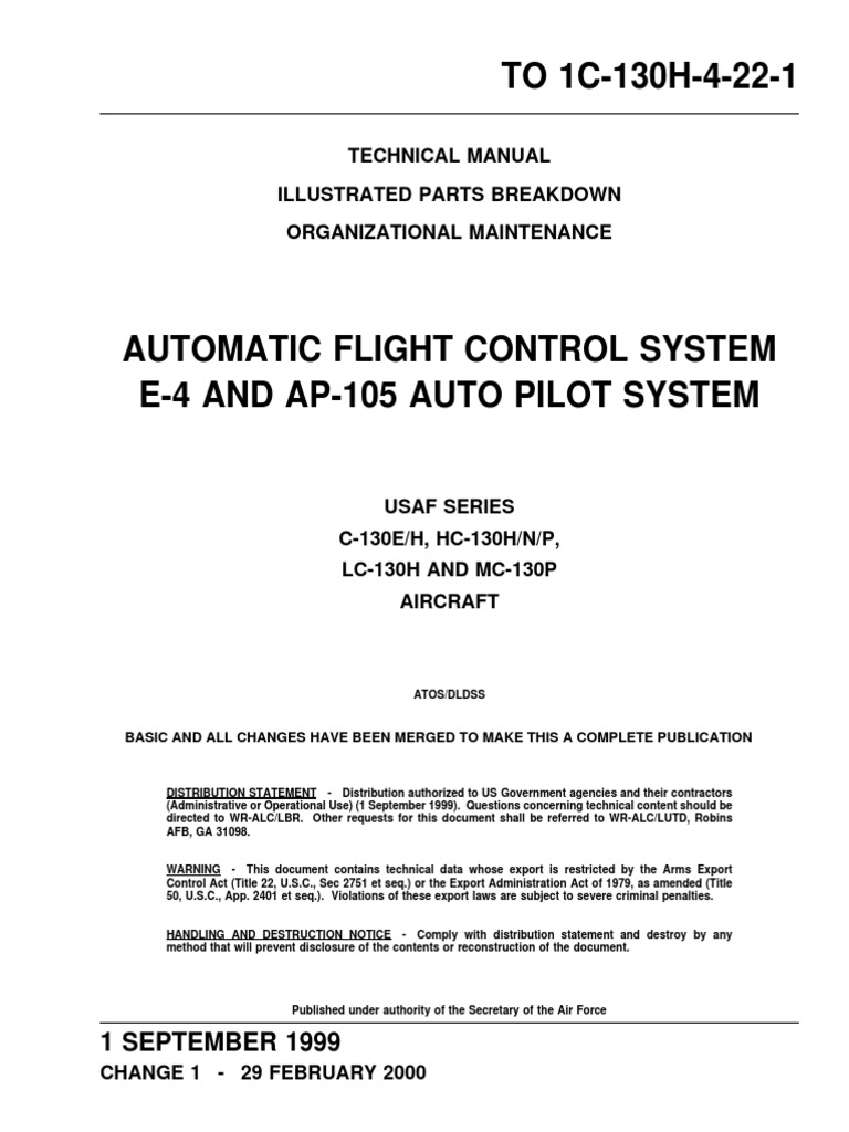 1C-130H-4-22-1 Automatic Flight Control System | PDF | Aircraft | Aviation