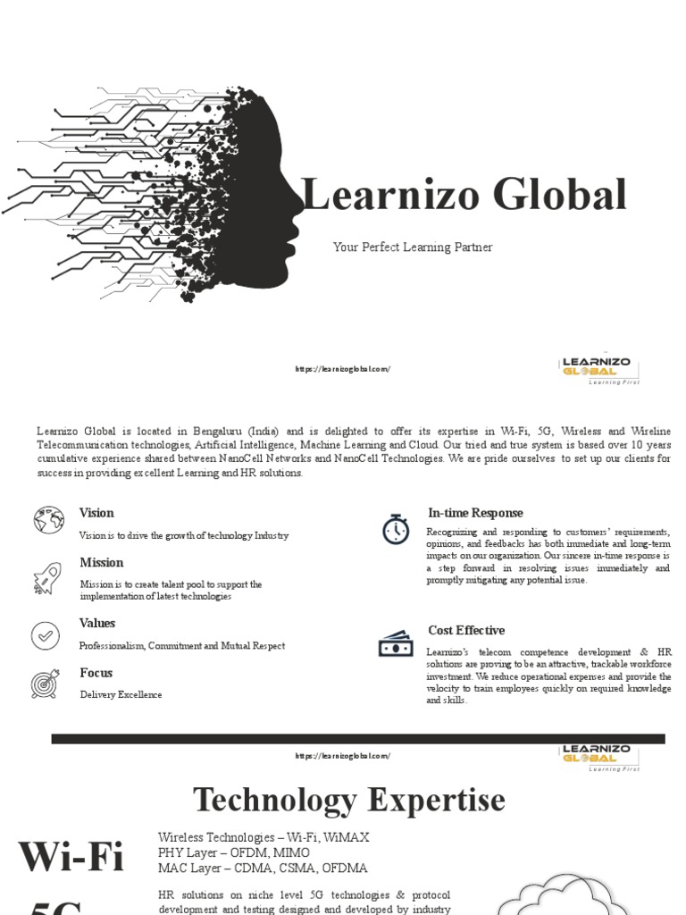 5G Learning Plan - Learnizo Global LLP | PDF | Mentorship | Cloud Computing