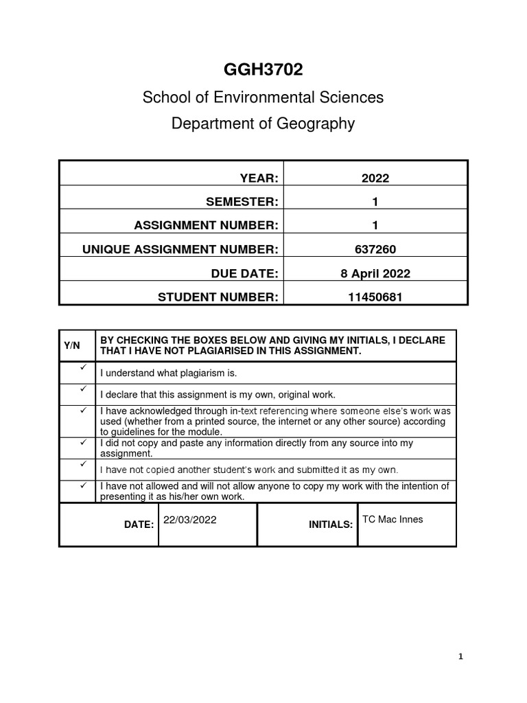 GGH3702 Assignment 1: Economic Theories | PDF | Finance & Money ...
