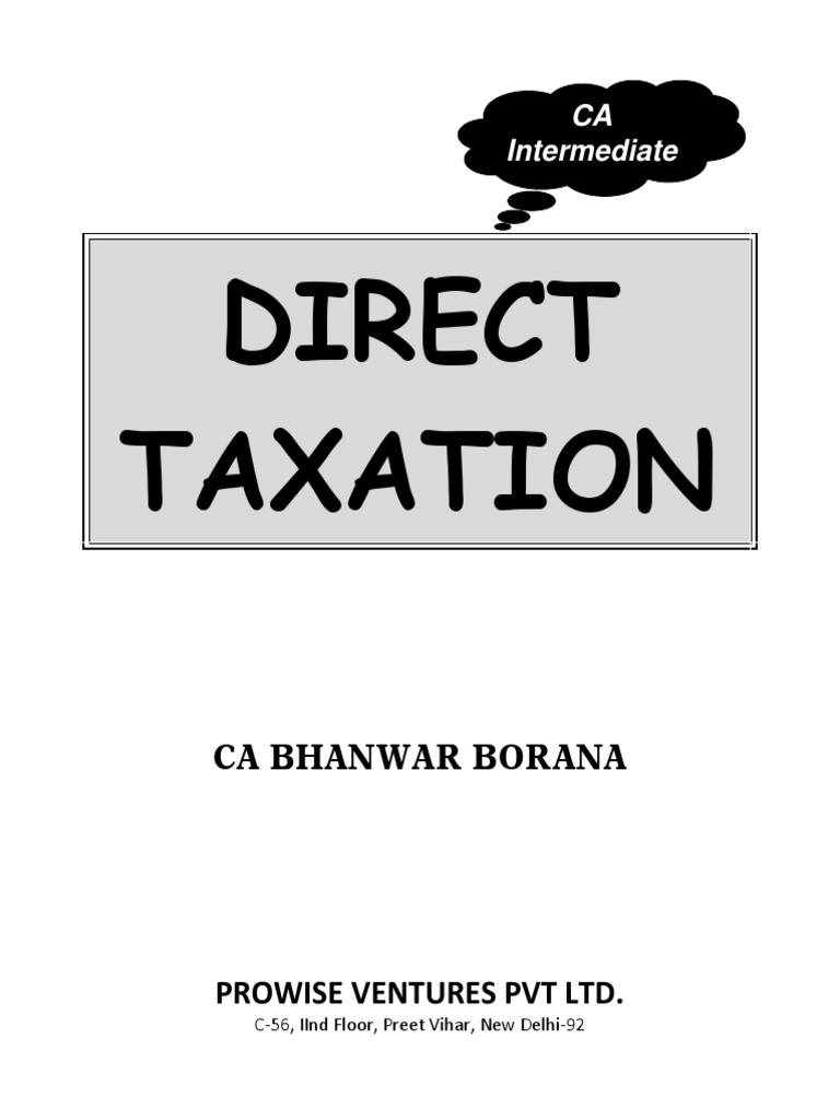 Tax Book by CA Bhanwar Borana | PDF | Taxes | Income Tax Tax Book by CA Bhanwar Borana | PDF | Taxes | Income Tax