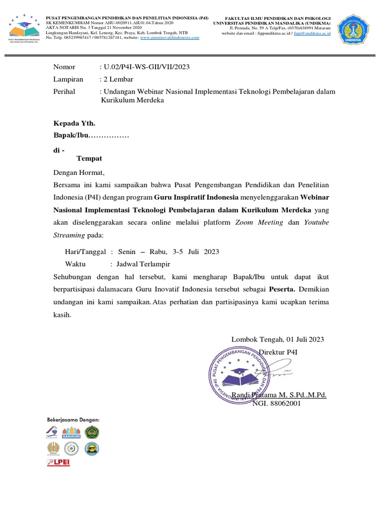 Undangan Webinar.. | PDF Undangan Webinar.. | PDF