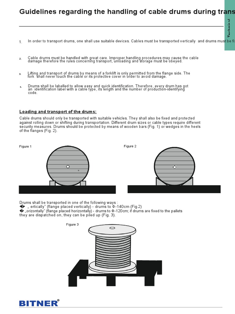 Guidelines Regarding The Handling of Cable Drums During Transport and ...