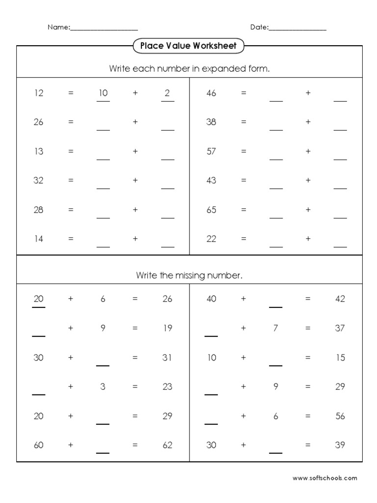 Place Value Worksheet: Expanded Form | PDF
