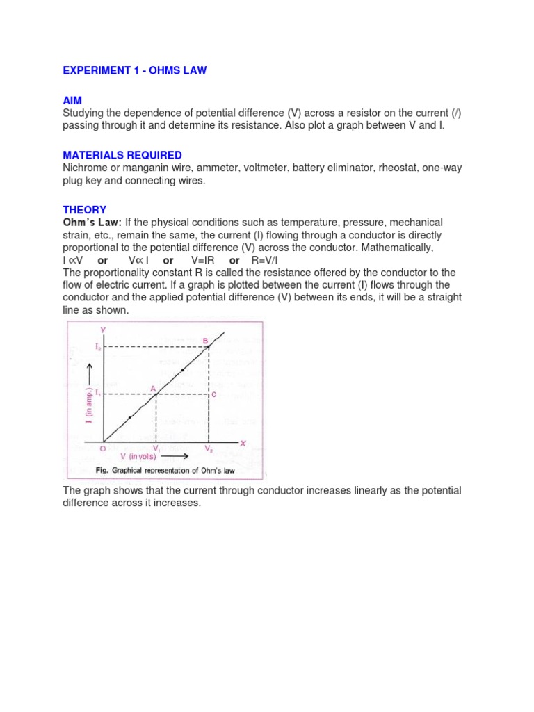 Experiment Details Physics (Class 10) | PDF | Mirror | Voltage
