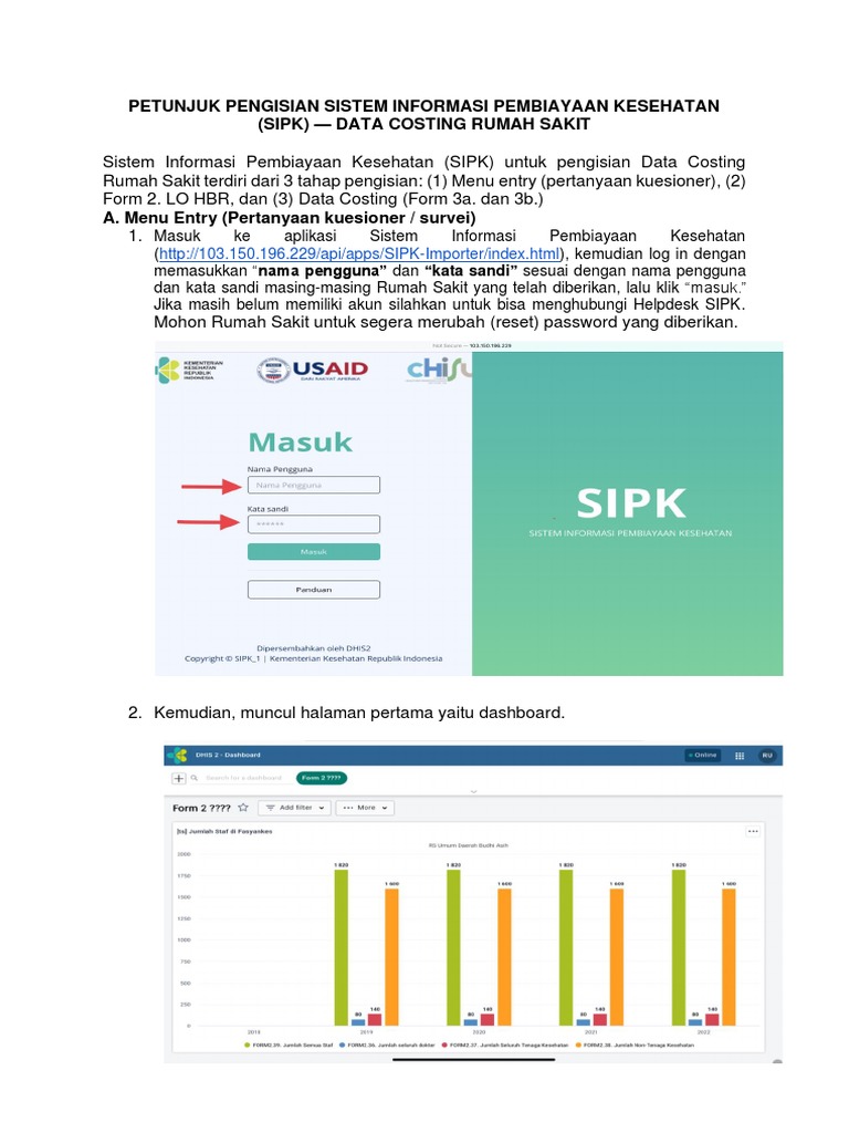 Pedoman Pengisian data costing Rs di SIPK rev1 | PDF
