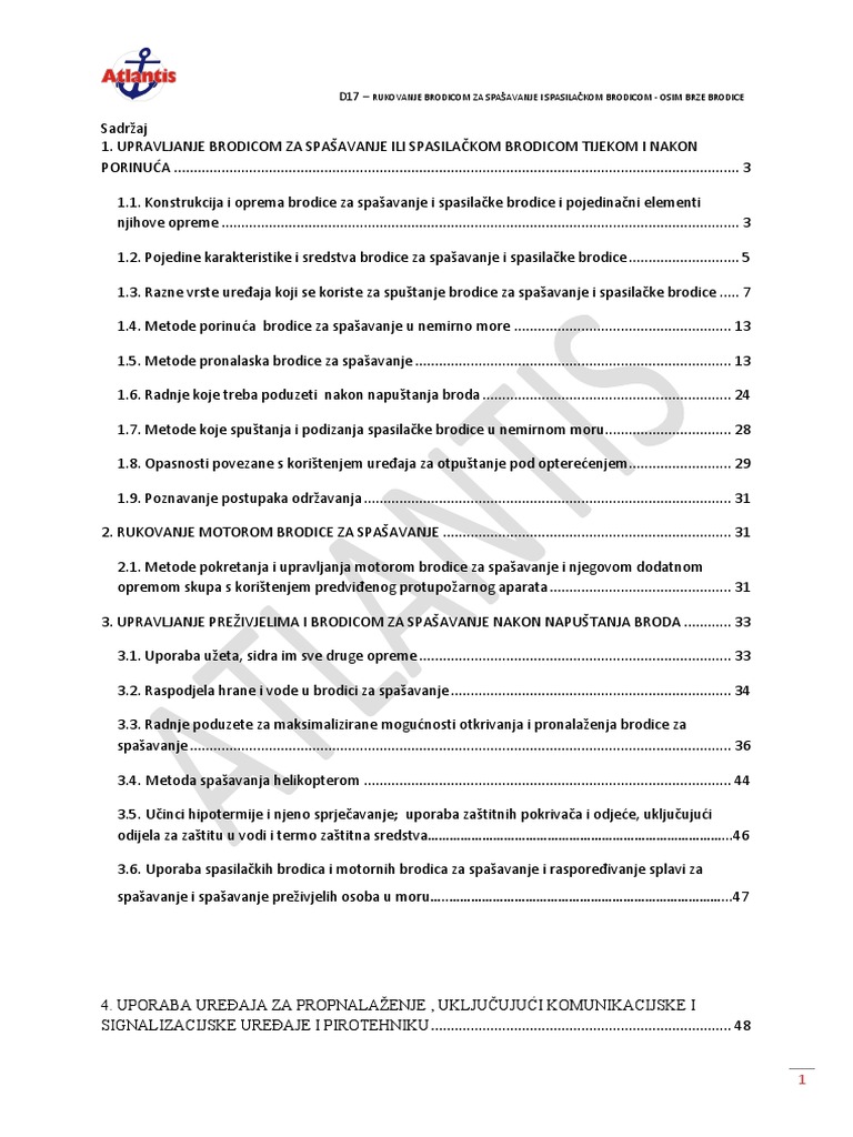 Rukovanje Brodicom Za Spašavanje | PDF
