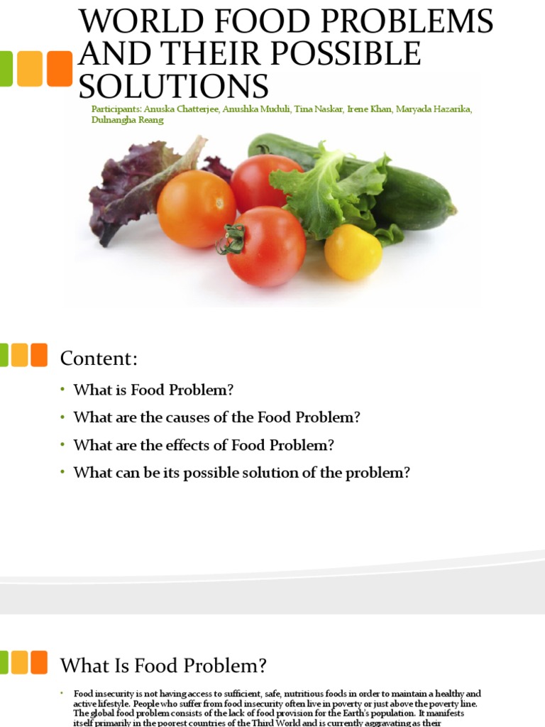 World Food Problems and Their Possible Solution | PDF | Food Security ...