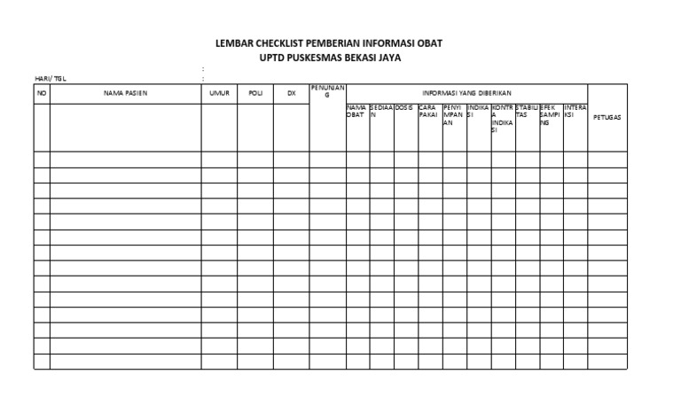 Form Pemberian Informasi Obat Pdf