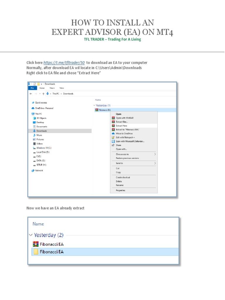 MT4 EA Installation Guide | PDF | Icon (Computing) | Information Technology Management