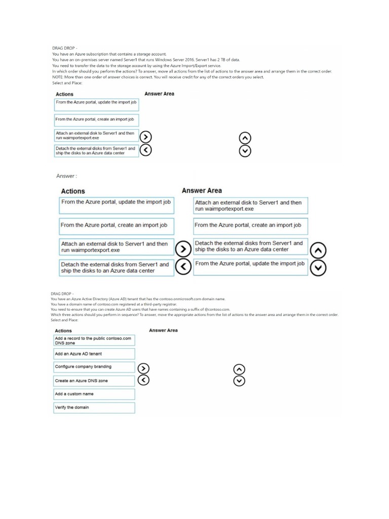 AZ-104 Drag and Drop | PDF